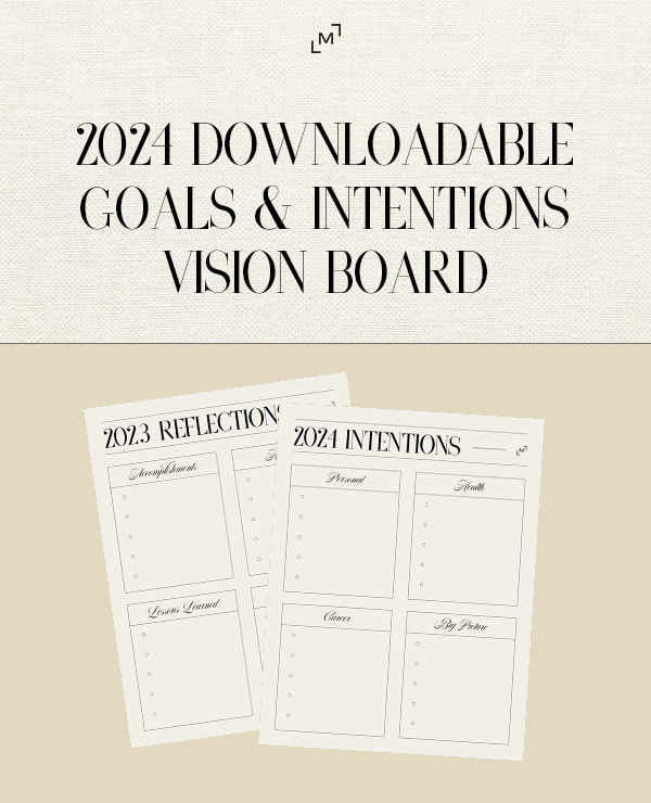 2024 Downloadable Goals & Intentions Vision Boards - Michelle Lei